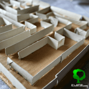 Upcycled Cardboard Tube Maze Game