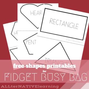 Shapes Printables for Wacky Tracks Fidget Toy